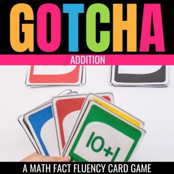 Addition Gotcha: A Math Fact Fluency Game for Adding to 20 ...