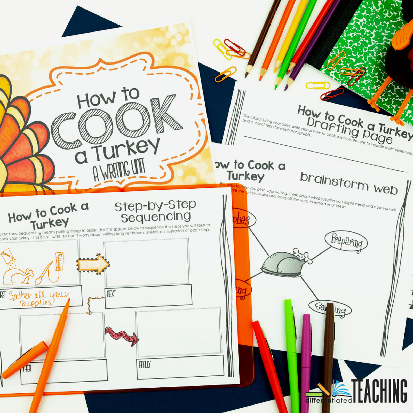 How to Cook a Turkey: November Writing Prompt Activity for Thanksgivin ...