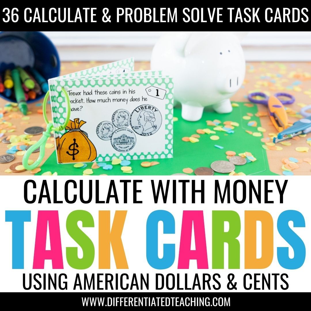 Money Task Cards: Counting Money, Making Change, & Problem Solving ...