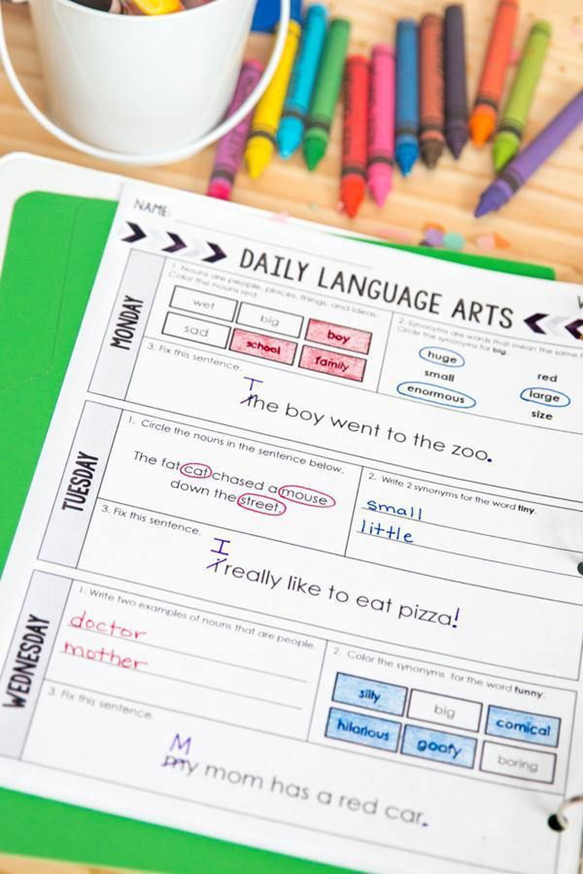 2nd Grade Daily Language Spiral Review – Differentiated Teaching with ...
