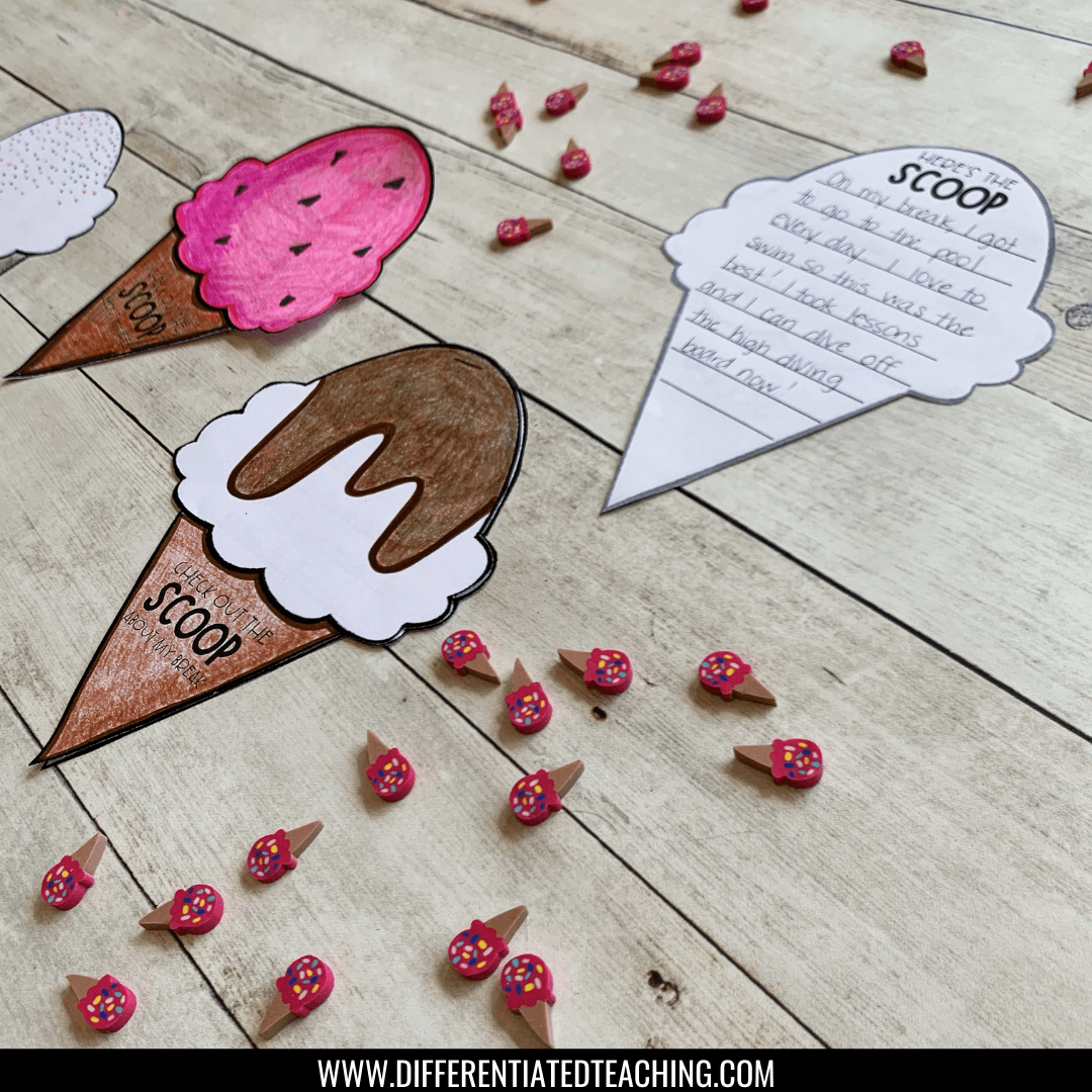 Back-to-School Writing Craft - The Scoop about My Summer ...