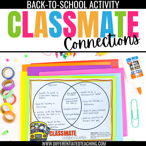 Class Connections Back-to-School Activity | Venn Diagram & Bulletin Bo ...