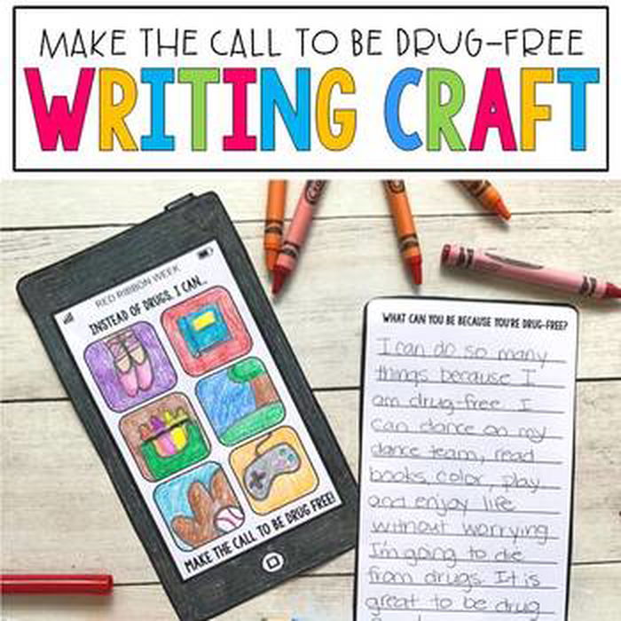 Make the Call to Be Drug Free - A Red Ribbon Week Writing Craft ...