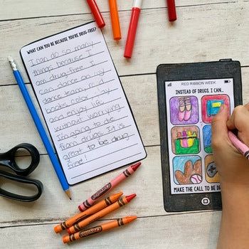 Make the Call to Be Drug Free - A Red Ribbon Week Writing Craft ...