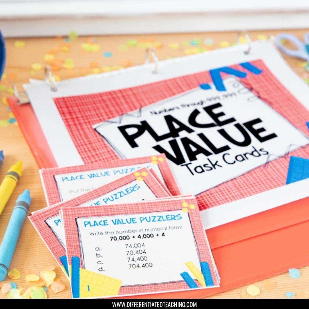 Place Value Task Cards: Convert, Compare, & Order Numbers through 999 ...