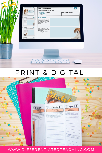 Shiloh Novel Study Unit: Print + Digital Bundle – Differentiated ...