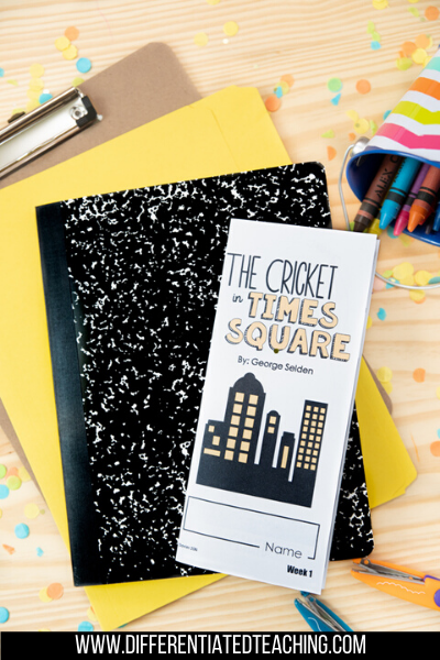 The Cricket in Times Square Novel Study – Differentiated Teaching with ...