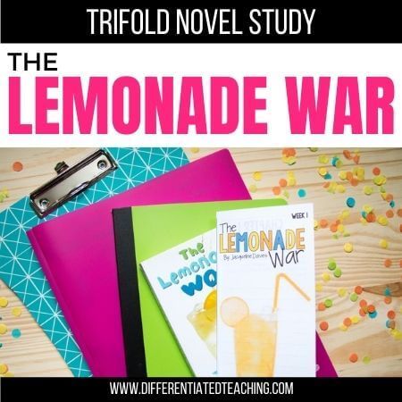 The Lemonade War Novel Study: Book Club Literature Guide for Kids ...