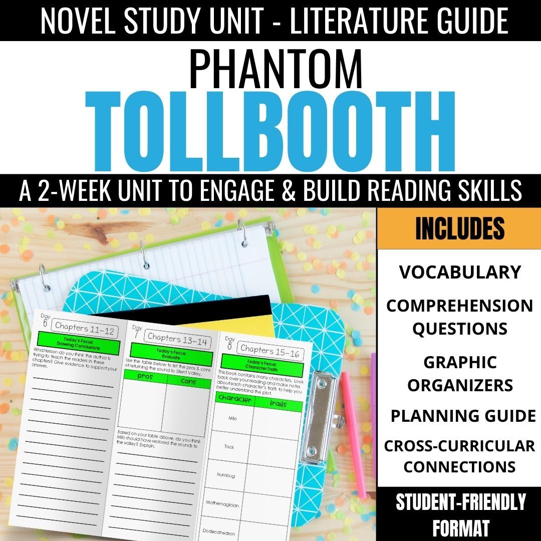 The Phantom Tollbooth Novel Study – Differentiated Teaching with ...