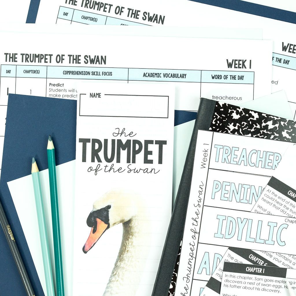 The Trumpet of the Swan Novel Study – Differentiated Teaching with ...