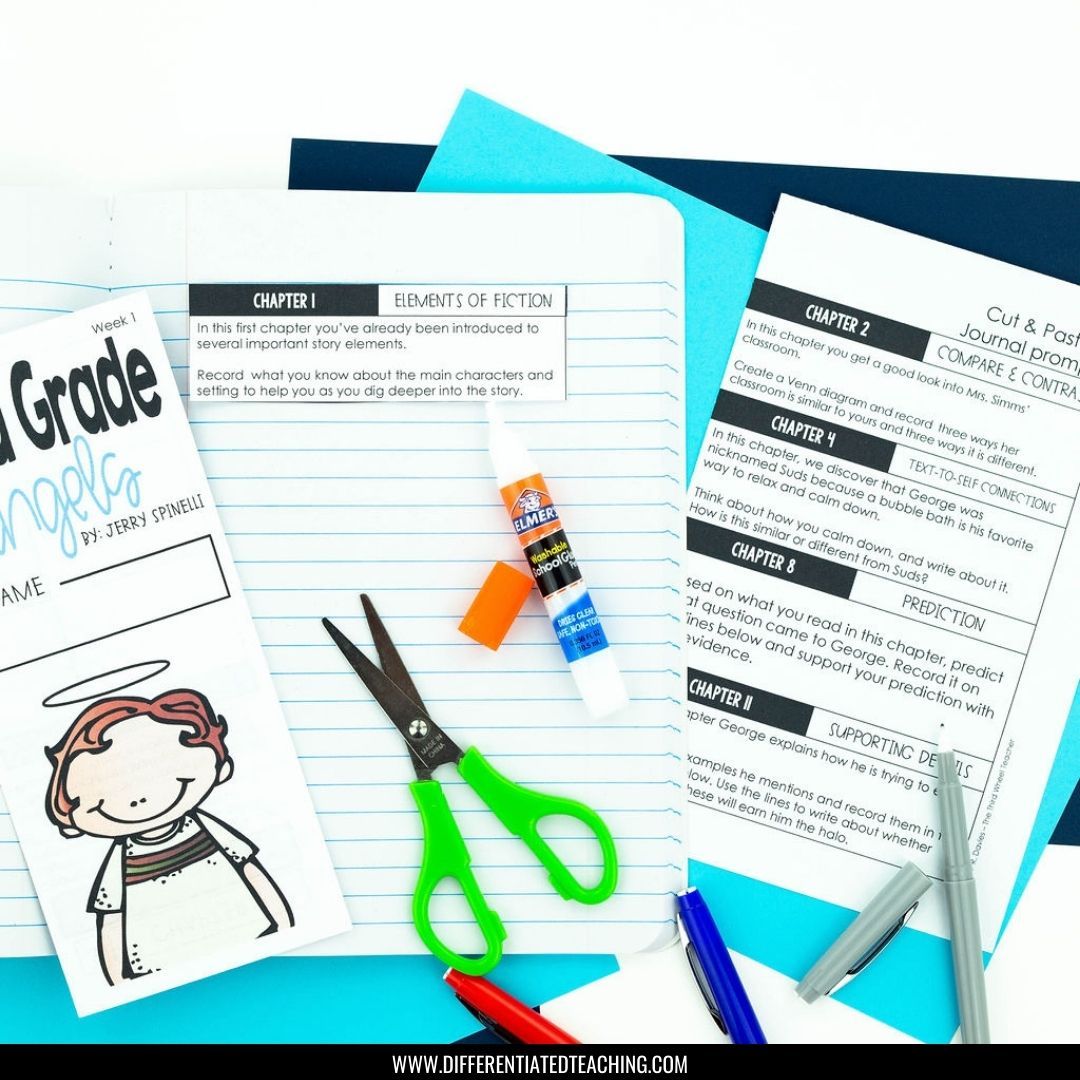 Third Grade Angels Novel Study: Comprehension & Vocabulary Activities ...